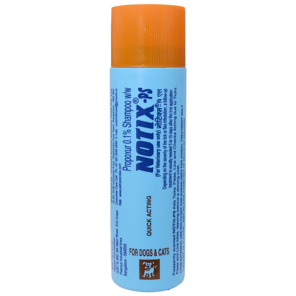 Notix-PS Shampoo Fleas & Tick Removal 150 ml – Pet Central