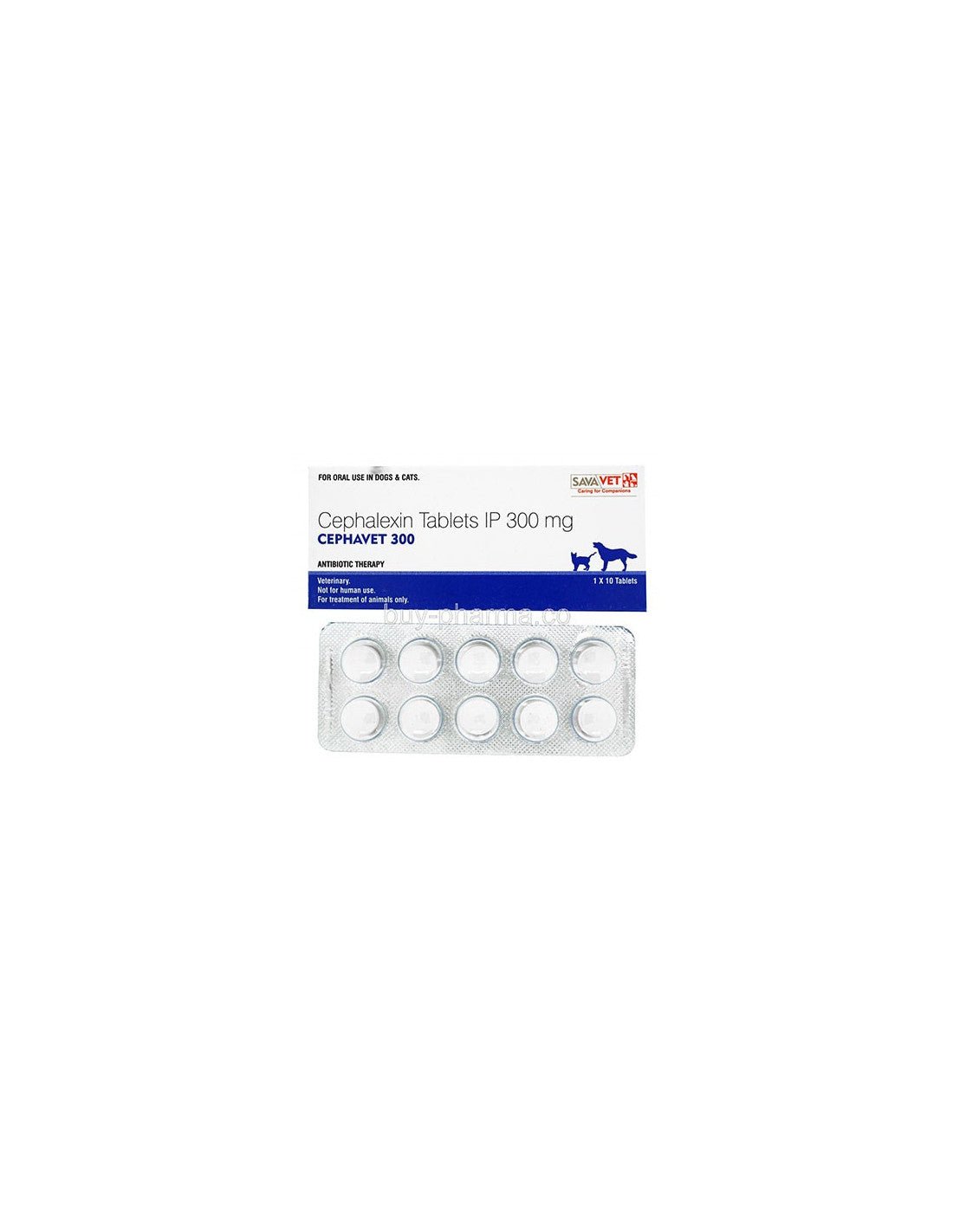Sava CEPHAVET 300 TAB (1X10) TABLETS - Pet Central