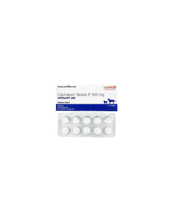 Sava CEPHAVET 300 TAB (1X10) TABLETS - Pet Central